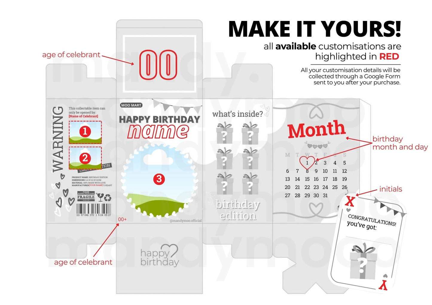 Pastels - Birthday Edition Template – MandyMoo